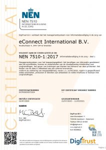 econnect ontvangt nen 7510 certificaat! | econnect